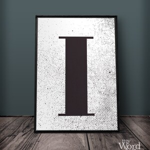 Letter I Print, Letter Wall Art, Letter Wall Decor, Printable Letters ...