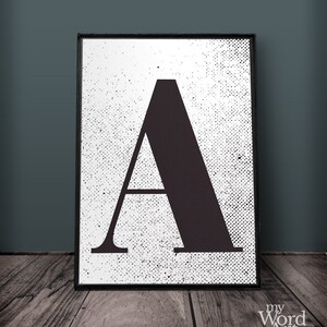 Letter A Print, Letter Wall Art, Letter Wall Decor, Printable Letters ...