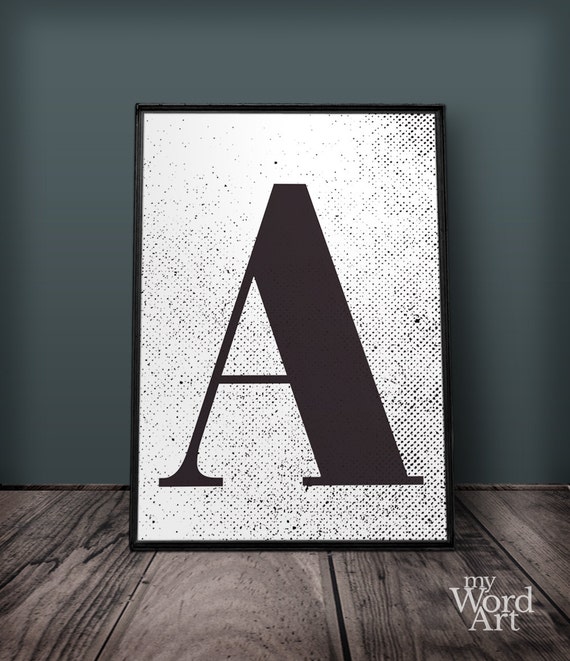 Letter A Print Letter Wall Art Letter Wall Decor Printable | Etsy
