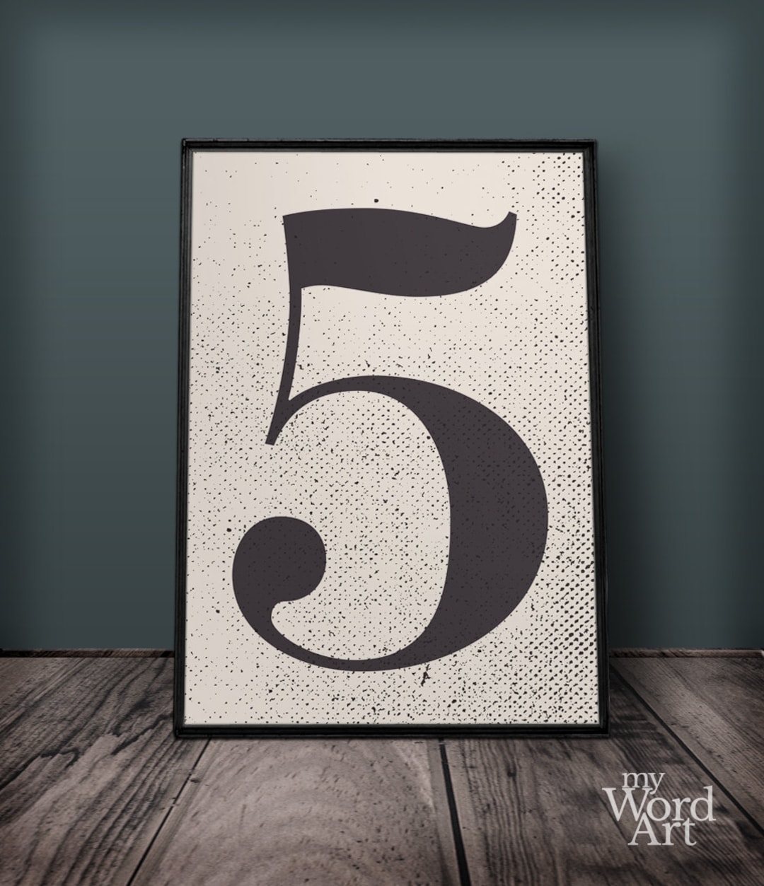 Number 5 Print, Number Five Wall Art, Number Wall Decor, Printable ...