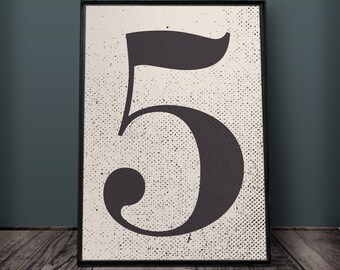 Number 5 Art - Etsy