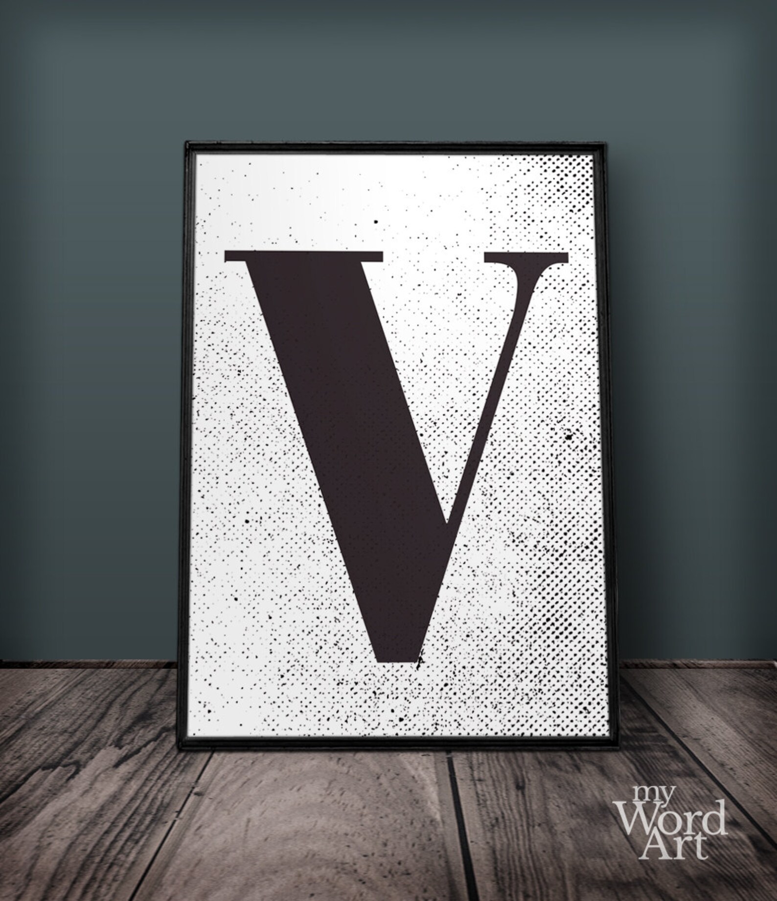 Letter V Print, Letter Wall Art, Letter Wall Decor, Printable Letters ...