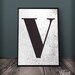 Letter V Print, Letter Wall Art, Letter Wall Decor, Printable Letters ...