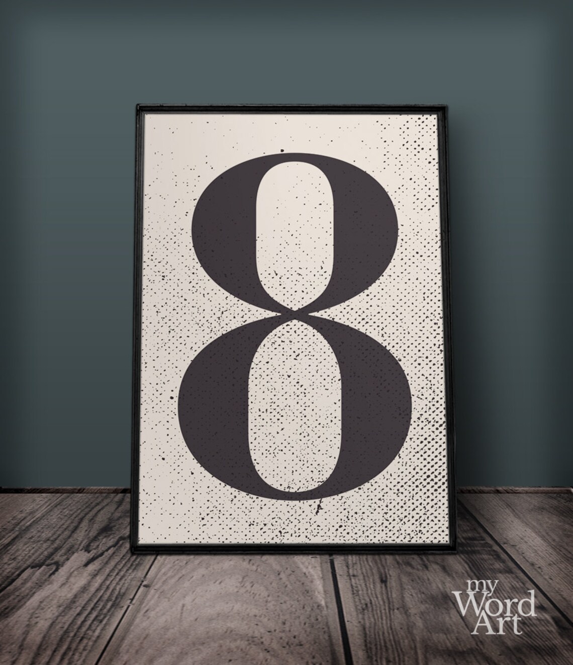 Number 8 Print, Number Eight Wall Art, Number Wall Decor, Printable ...
