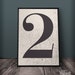 Number 2 Print, Number Two Wall Art, Number Wall Decor, Printable ...