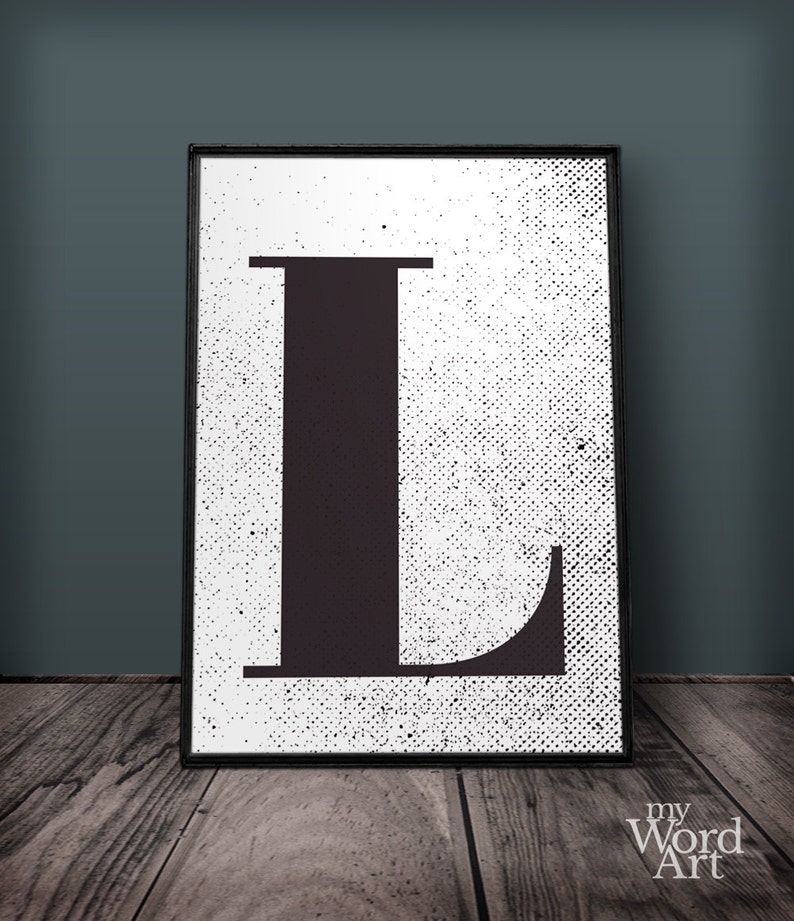 Letter L Print, Letter Wall Art, Letter Wall Decor, Printable Letters ...