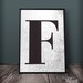 Letter F Print, Letter Wall Art, Letter Wall Decor, Printable Letters ...