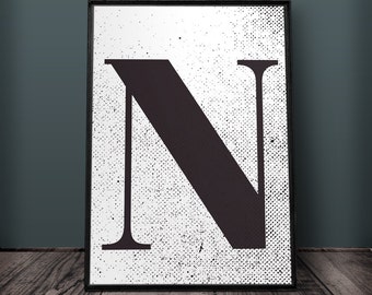 Letter N Poster - Etsy