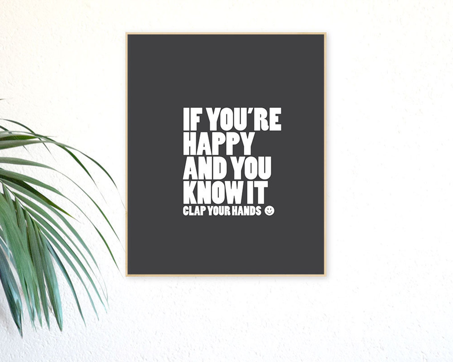 If You're Happy and You Know It Clap Your Hands, PRINTABLE Art, Bedroom ...