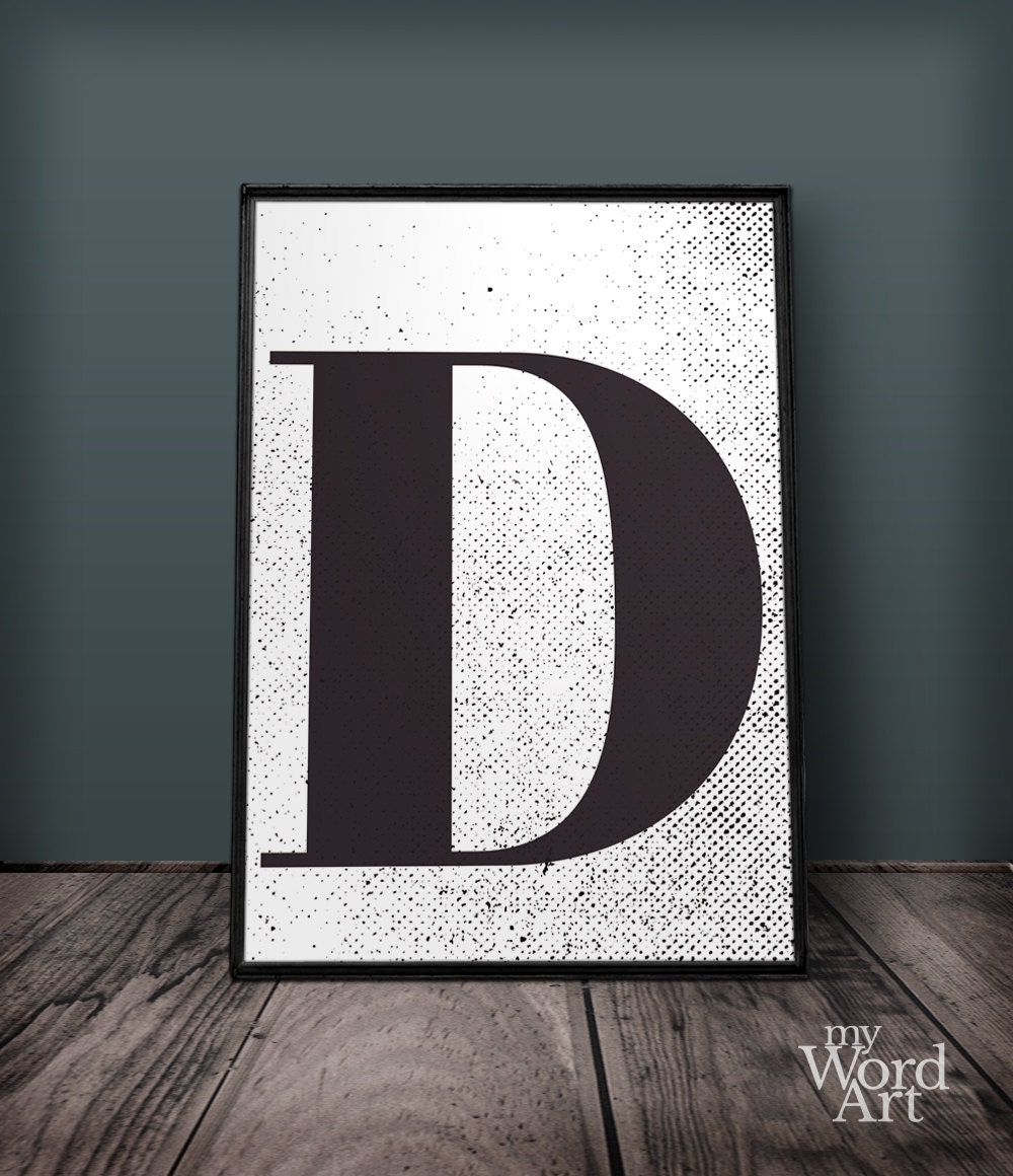 Letter D Print, Letter Wall Art, Letter Wall Decor, Printable Letters ...