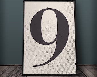 Number 9 Wall Art - Etsy