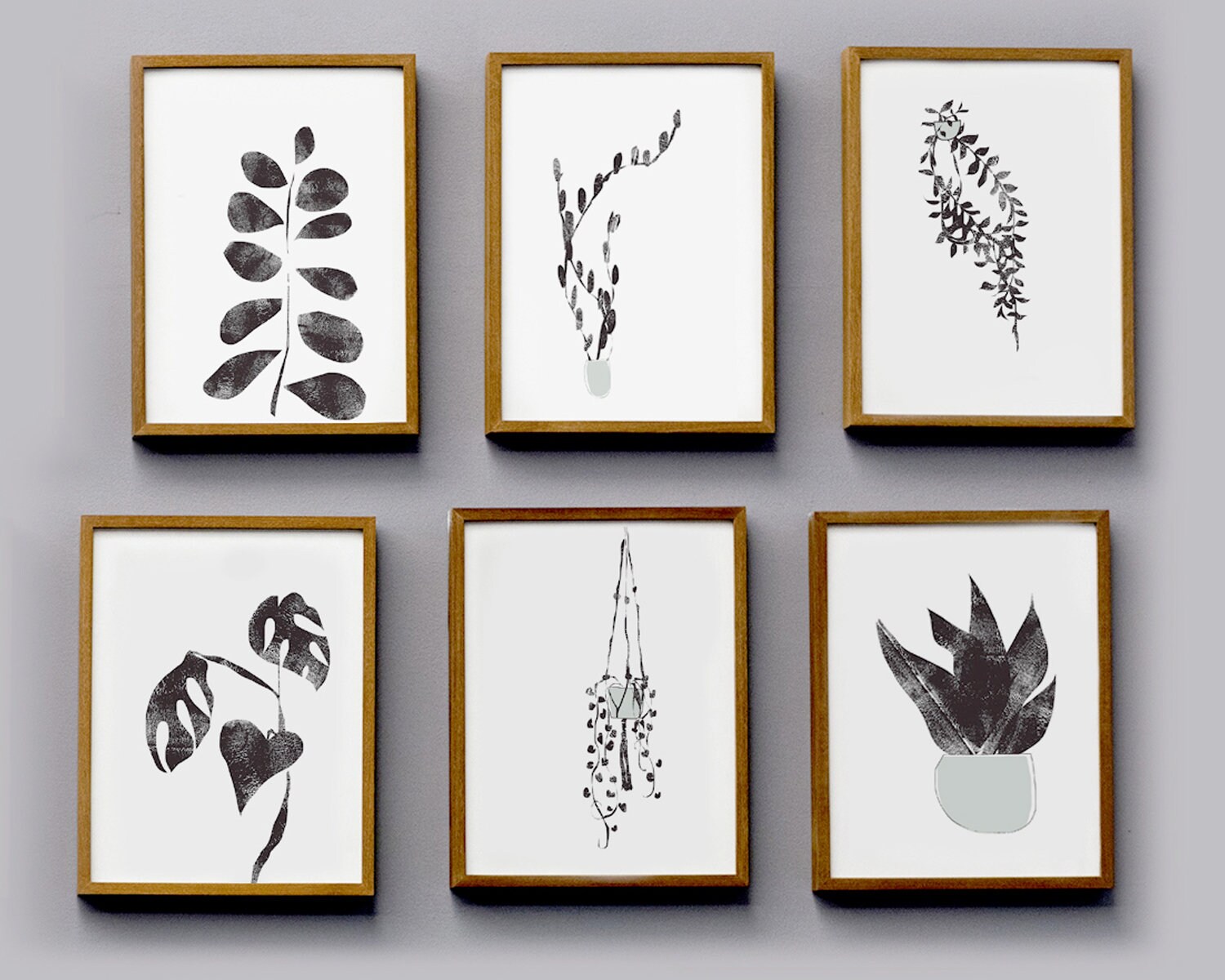Set of 6 Plant Prints Instant Download - Etsy