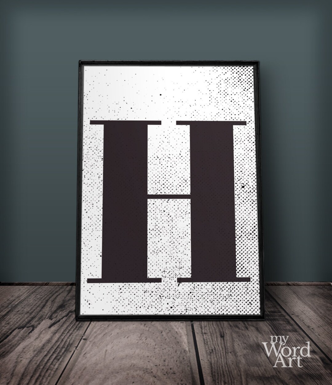 Letter H Print, Letter Wall Art, Letter Wall Decor, Printable Letters ...