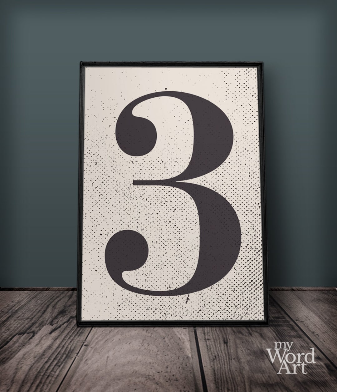 Number 3 Print, Number Three Wall Art, Number Wall Decor, Printable ...