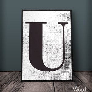 Letter U Print, Letter Wall Art, Letter Wall Decor, Printable Letters ...