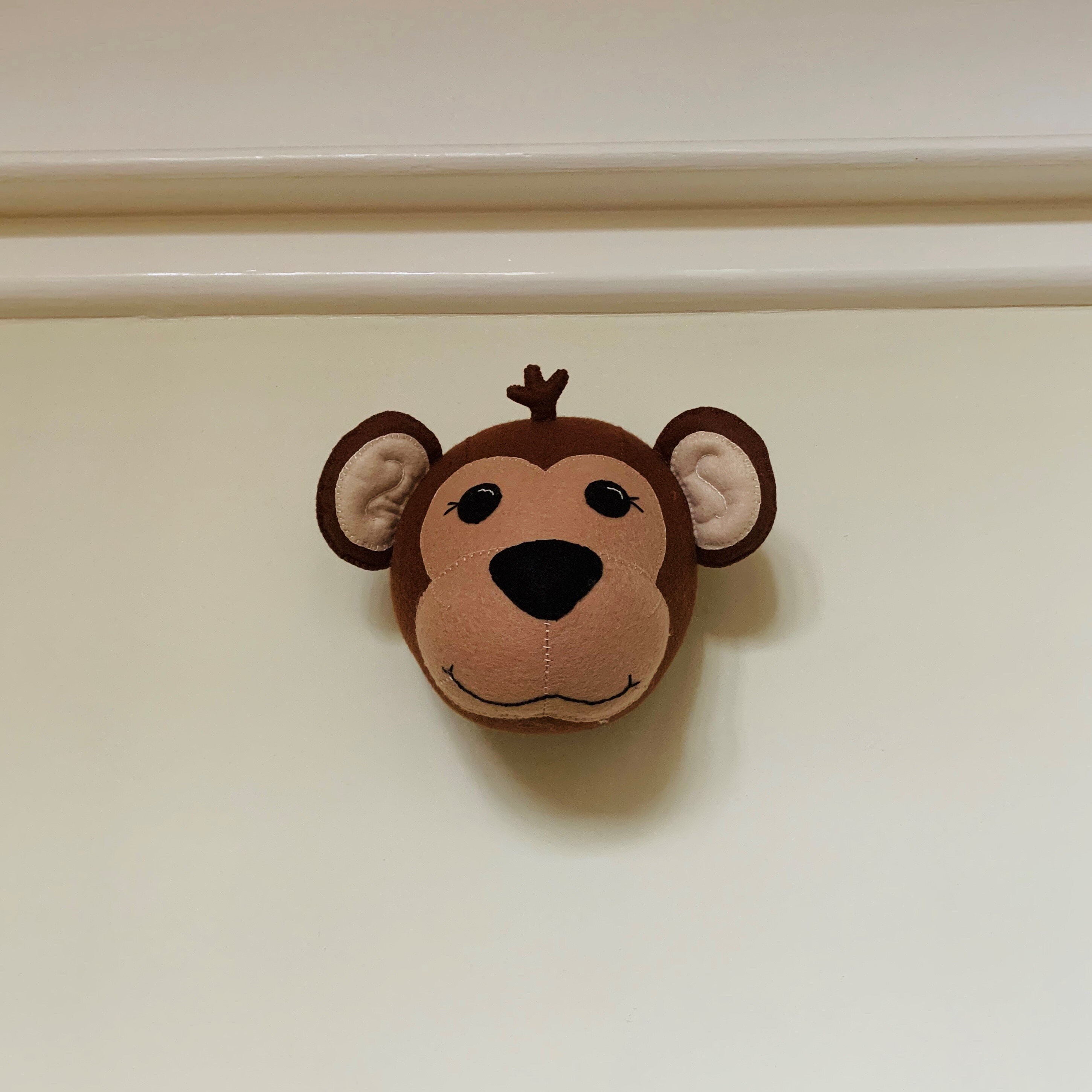 Felt Taxidermy Animal Head Wall Mount Chimpanzee Monkey Felt - Etsy UK