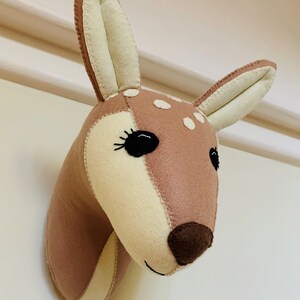 Felt Taxidermy Animal Head Wall Mount Deer / Fawn Felt - Etsy