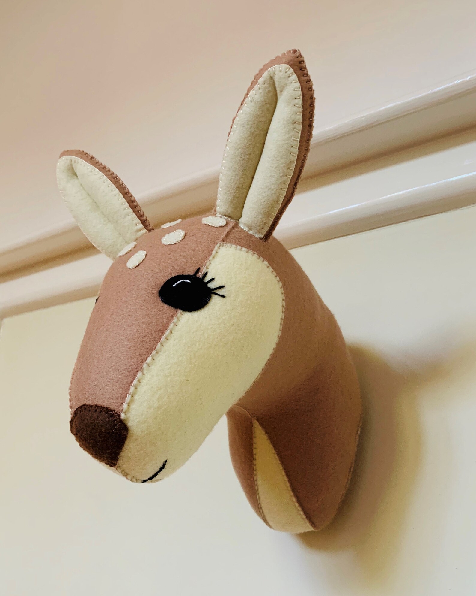 Felt Taxidermy Animal Head Wall Mount Deer / Fawn Felt - Etsy