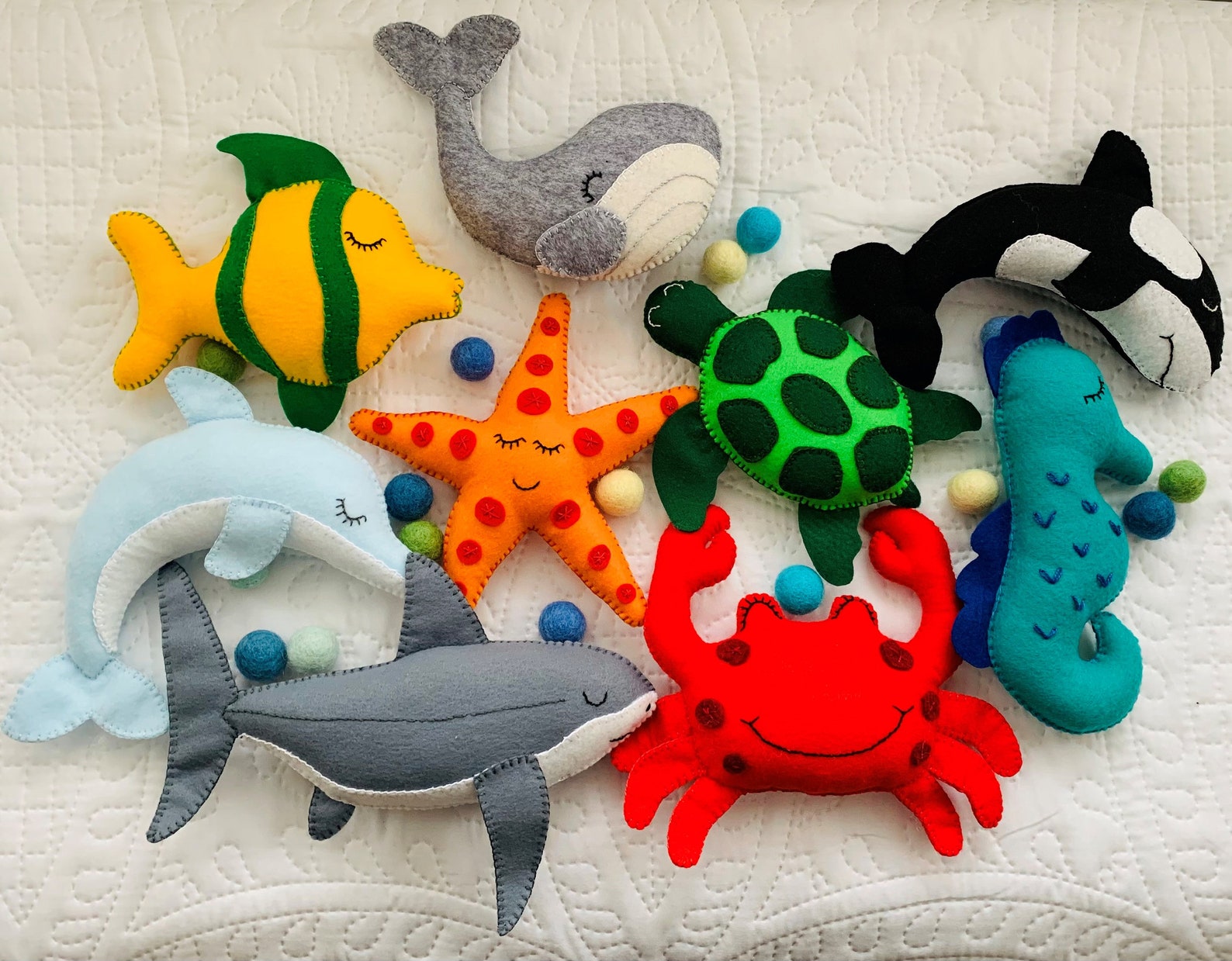 Felt Ocean Sea Creature Animal Custom Bunting Garland Wall - Etsy