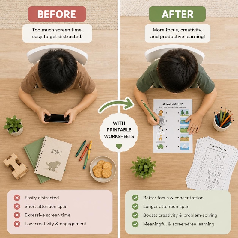 Alphabet Printable Worksheets for Preschool Kindergarten Kids (digital ...
