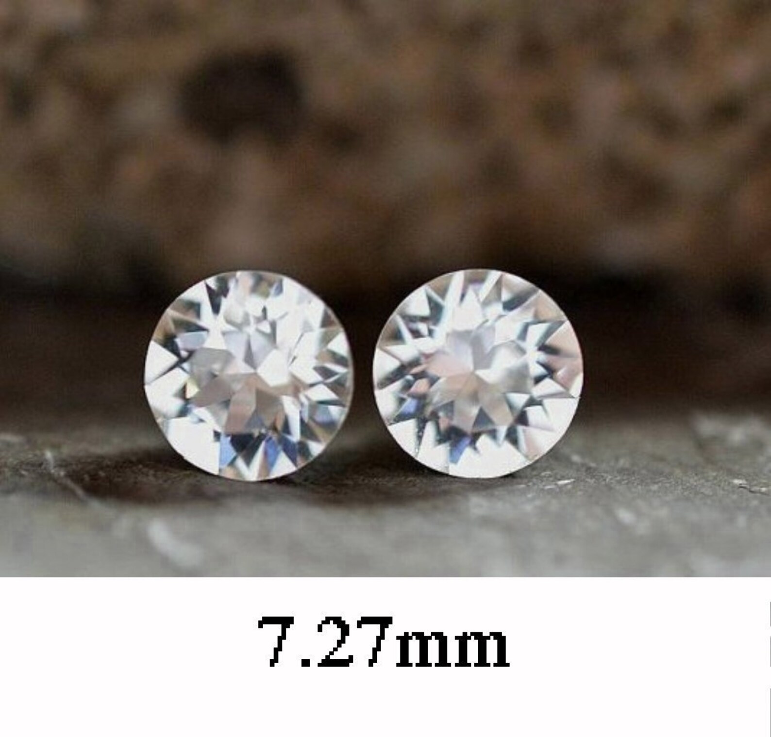 7.27mm Crystal Studs Rhinestone Stud Earrings Clear Crystal - Etsy