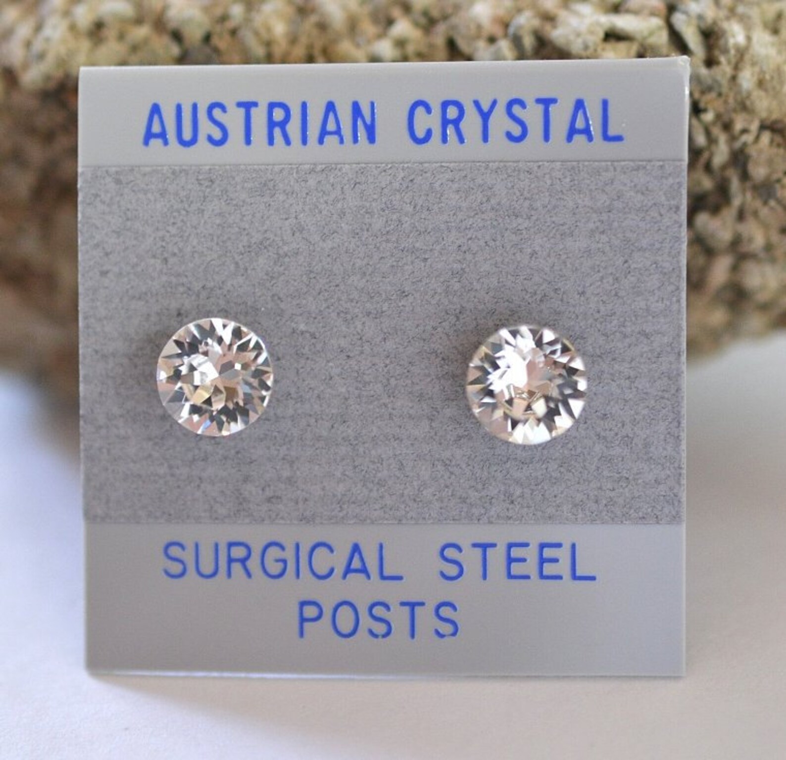 7.27mm Crystal Studs Rhinestone Stud Earrings Clear Crystal - Etsy