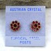 Ruby and Gold Rhinestone Cluster Stud Earrings 10mm Ruby Crystal ...