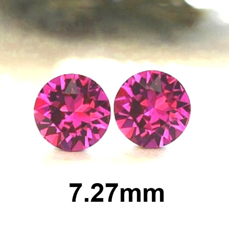 Hot Pink Studs - Etsy