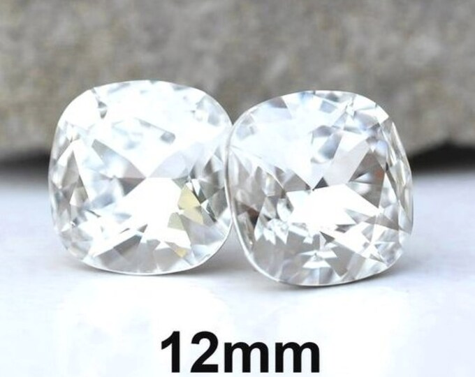 12mm Crystal Color Rounded Corner Sqaure Rhinestone Stud - Etsy