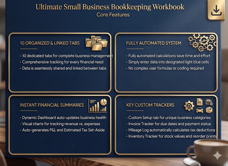 Small Business Bookkeeping Spreadsheet | Accounting Software | Profit ...