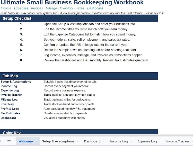 Small Business Bookkeeping Spreadsheet | Accounting Software | Profit ...