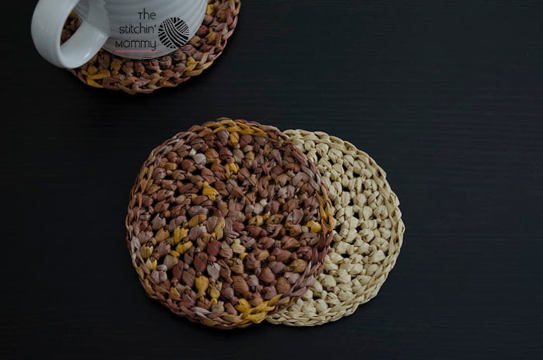 PDF Crochet Pattern - Raffia Coasters - Etsy