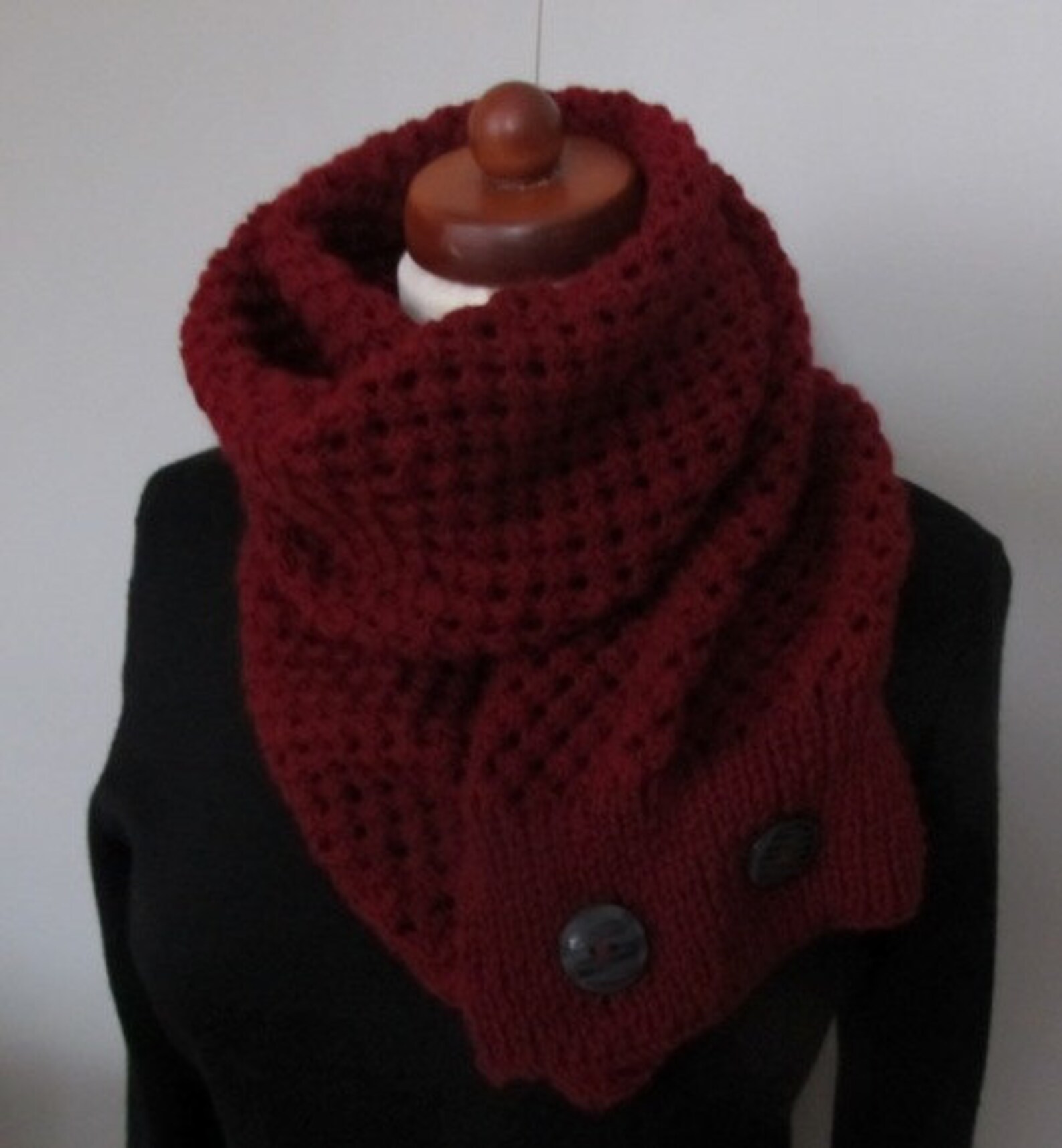Long Knit Scarf Maroon Color Scarf Maroon Color Cowl Scarf - Etsy