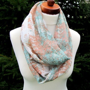 Spring Scarf, Scarf in Green/grey/brown Mosaic ,long Summer Scarf,women ...