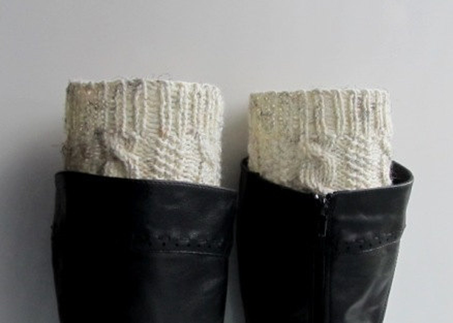 Knit Boot Cuff, Leg Warmers , Chunky Leg Warmers Oatmeal Color ...