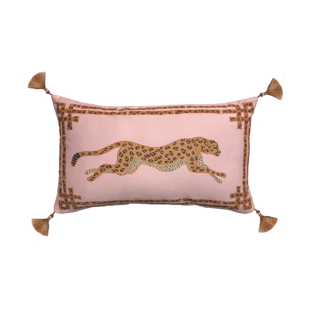 Chic Preppy Pink Leopard Pillow: Purr-fectly Stylish & Playful Home ...