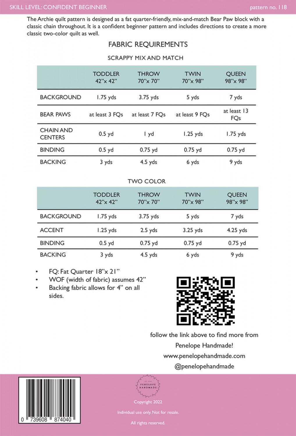 Archie Quilt Pattern - Etsy