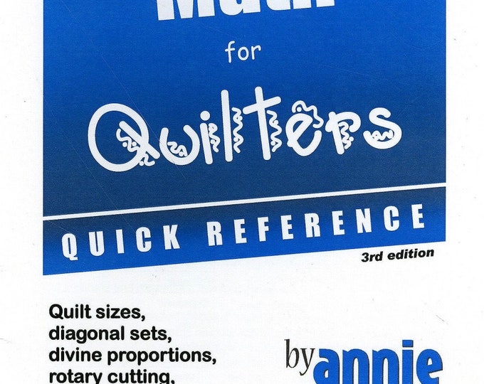 Math for Quilters Quick Reference Booklet - Etsy