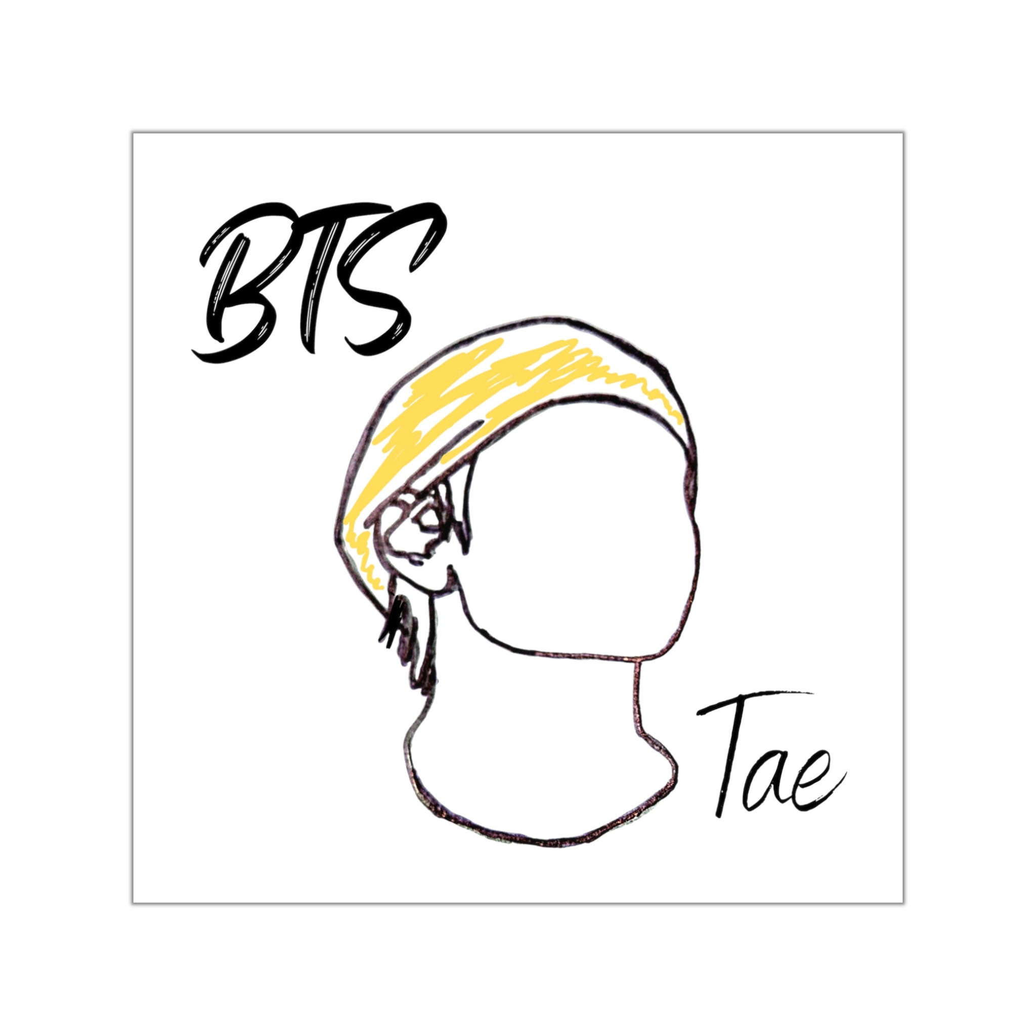 Bts's V Square Vinyl Stickers/bumper Sticker - Etsy