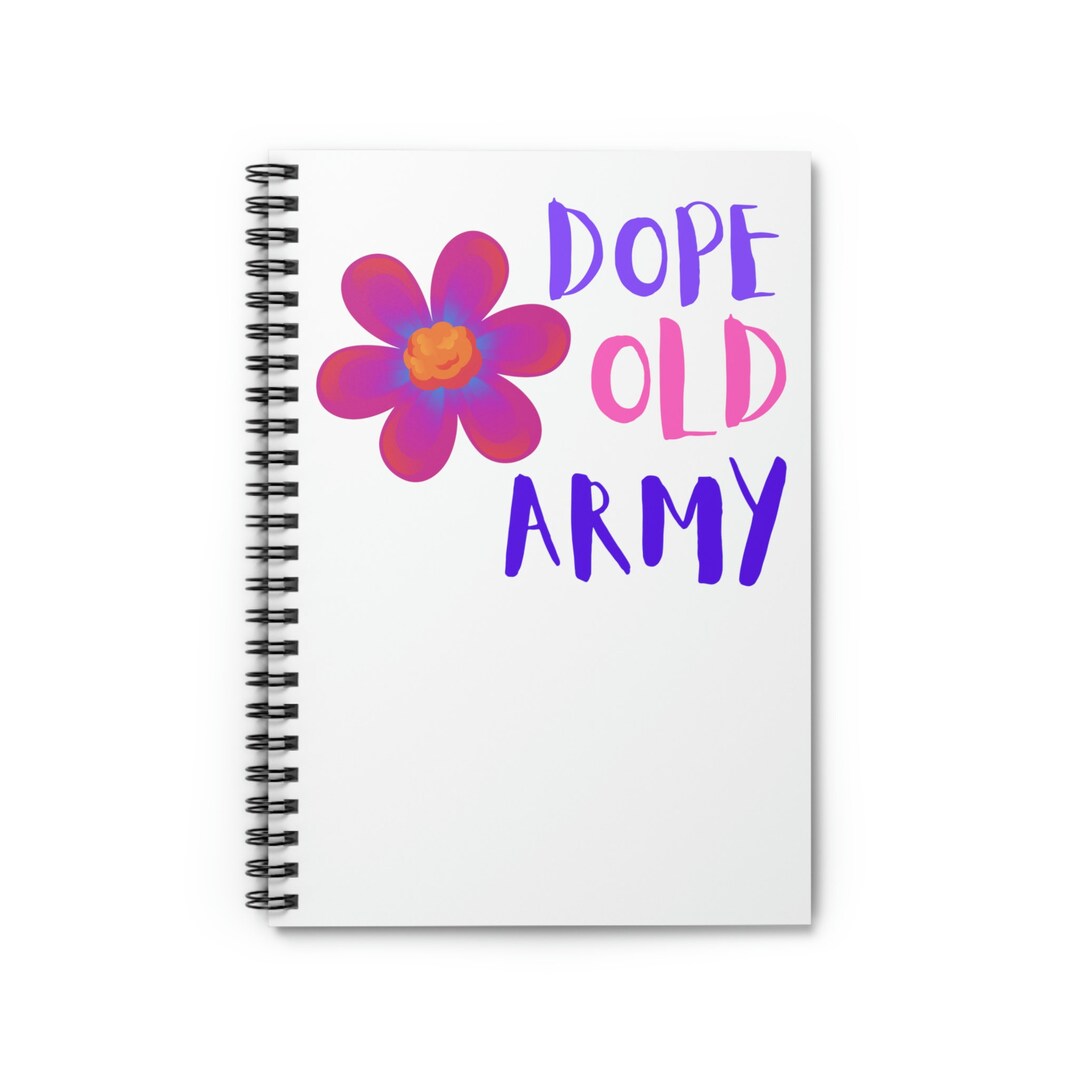 BTS Dope Old ARMY Spiral Notebook - Bangtan Gift - Etsy