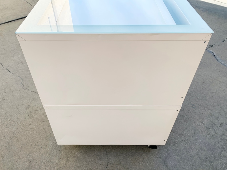 Vintage Flat File double Stack Cabinet Table - Etsy