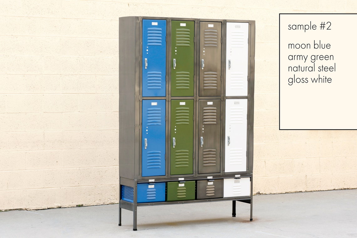 Custom Vertical Locker and Basket Storage Unit Refinished | Etsy