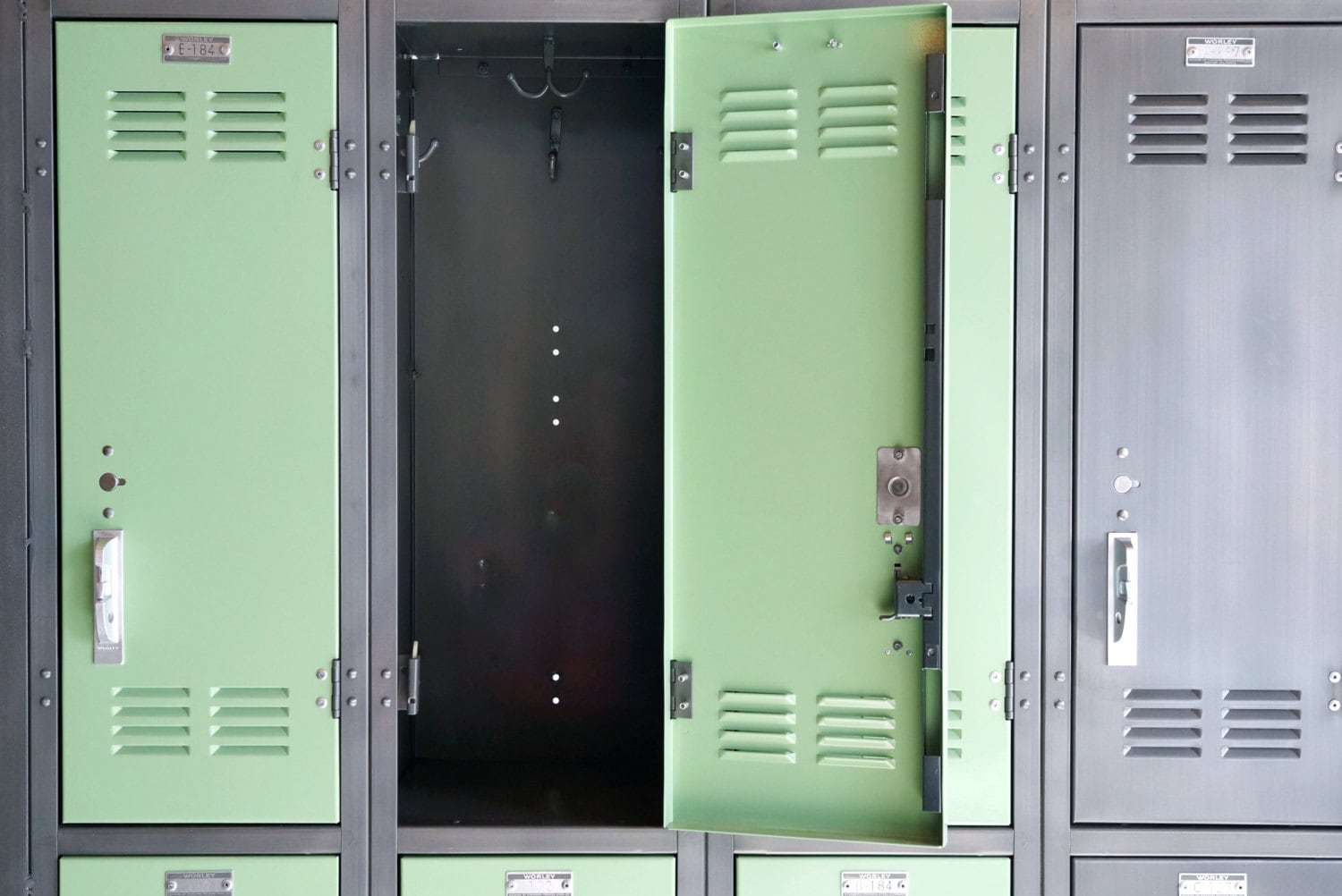 Custom Vertical Locker and Basket Storage Unit, Refinished, Free U.S ...