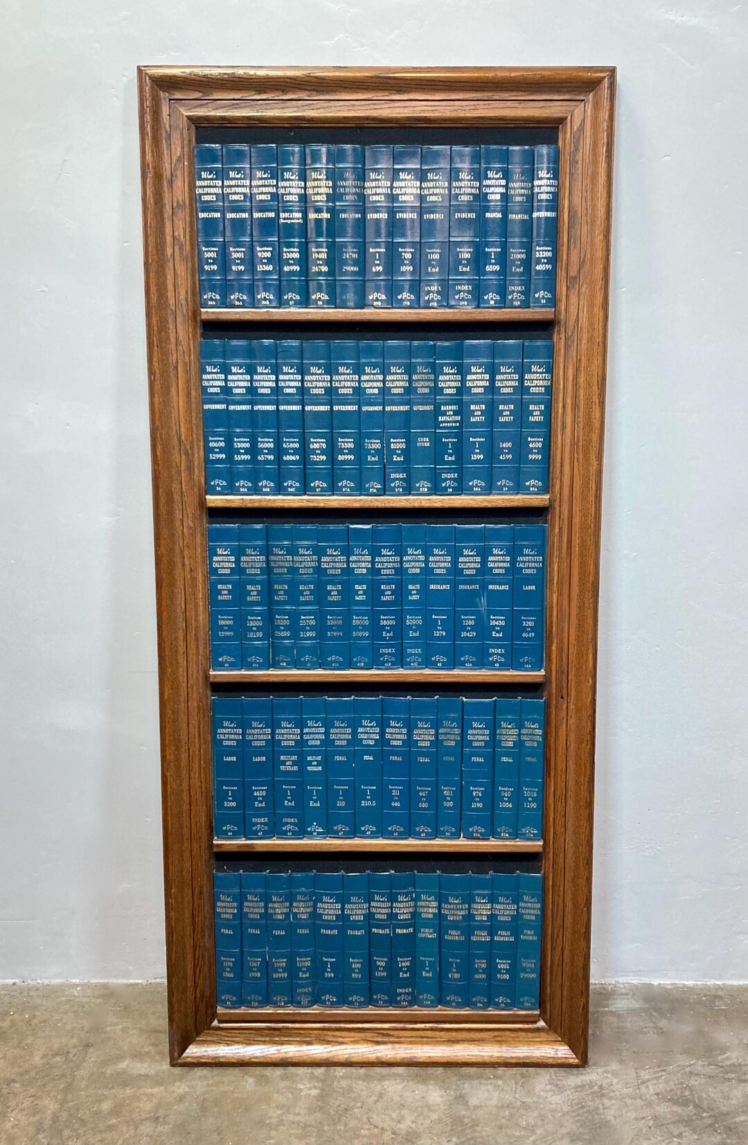 Vintage Faux Library Wall Panel - FREE US Shipping - Etsy