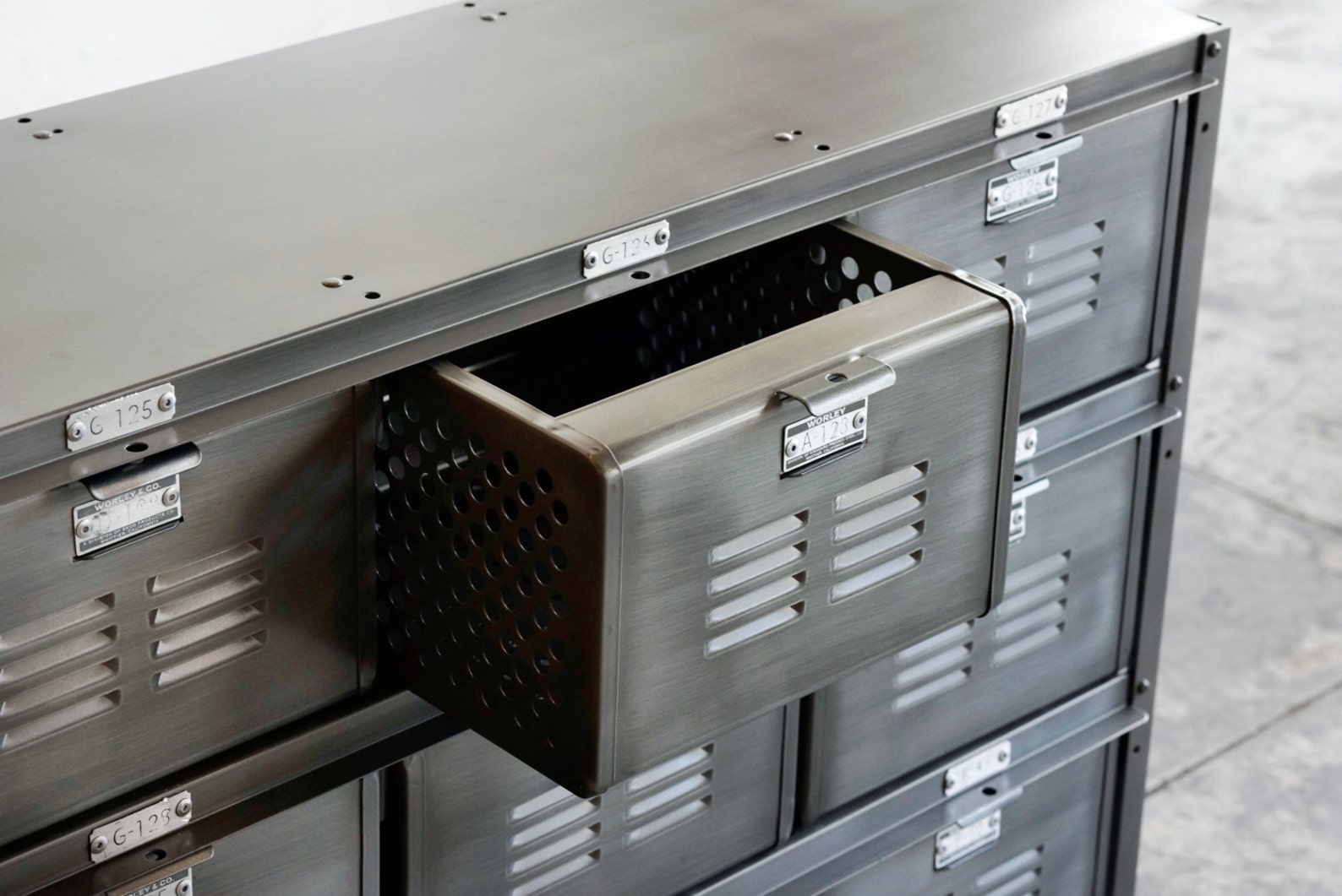 3 X 3 Reclaimed Locker Basket Unit Refinished in Monochrome - Etsy