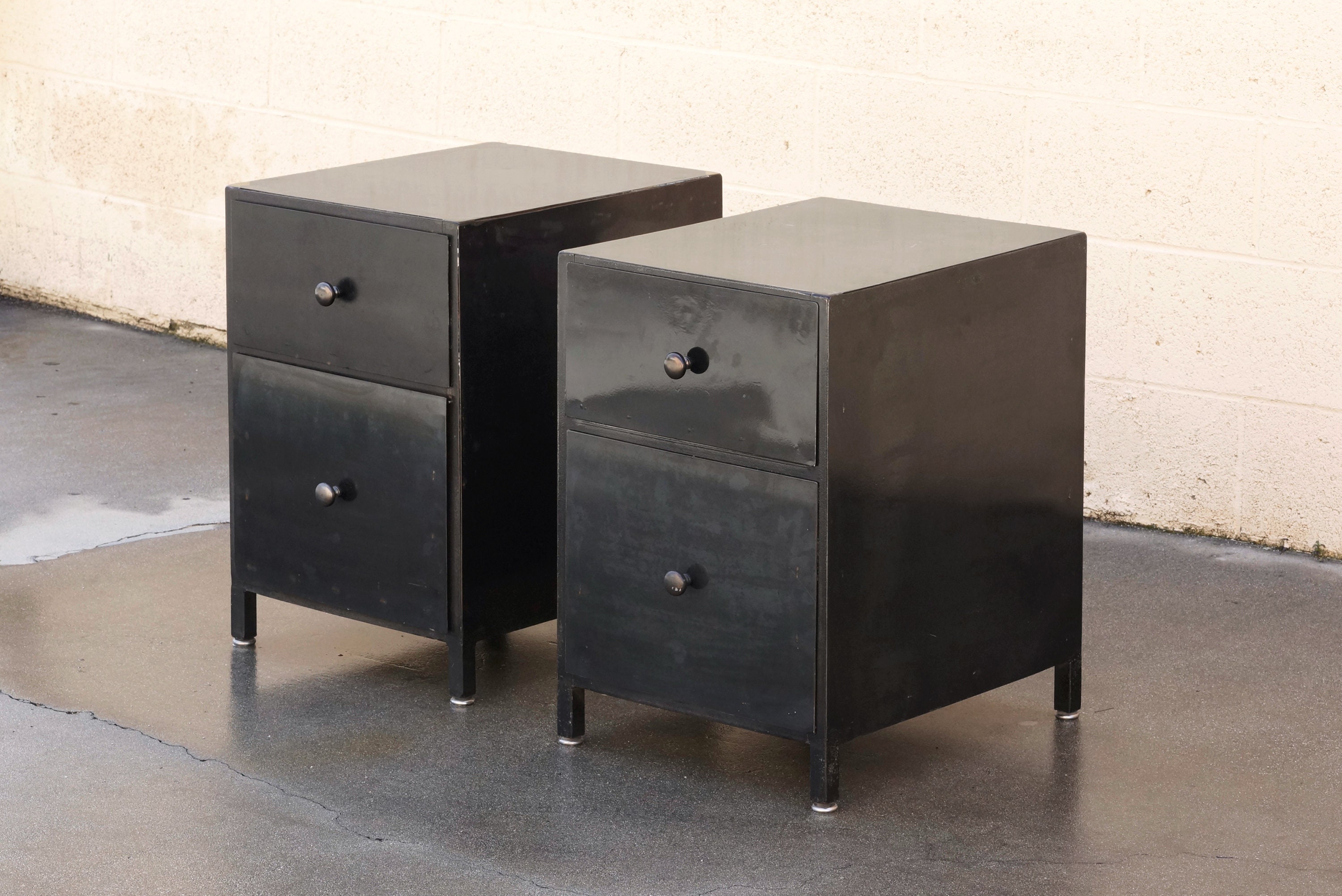 Pair of Custom Made Industrial Style Steel Night Stands, Free U.S ...