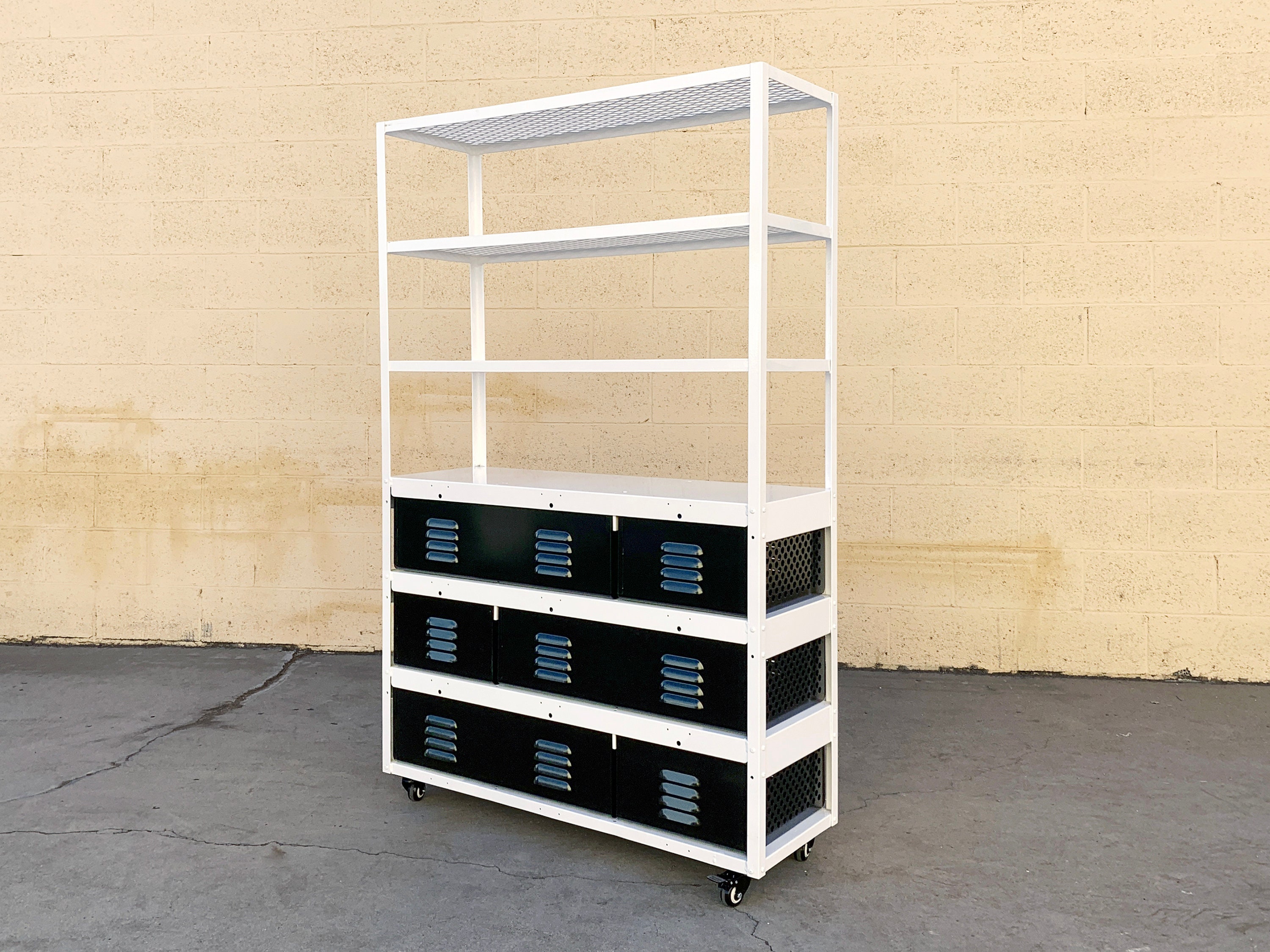 Custom 3 X 3 Locker Basket Unit on Casters With Expanded Metal | Etsy