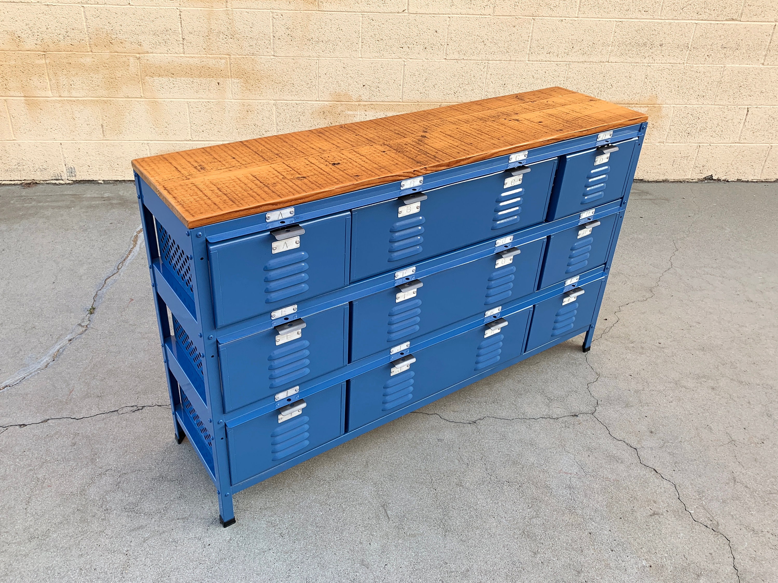Custom 4 X 3 Locker Basket Unit With Reclaimed Wood Top Free | Etsy