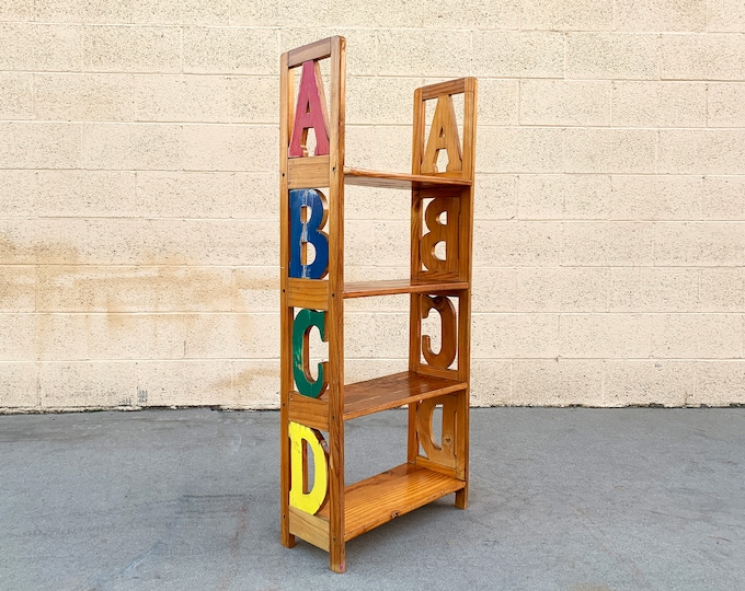 Vintage ABC Kid's Bookshelf, Free U.S. Shipping - Etsy