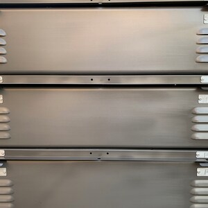 3x3 Locker Unit on Casters, Refinished in Monochrome Natural Steel ...